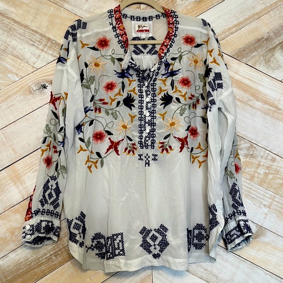 Johnny Was | Tops | Johnny Was Biya Silk Blouse | Poshmark